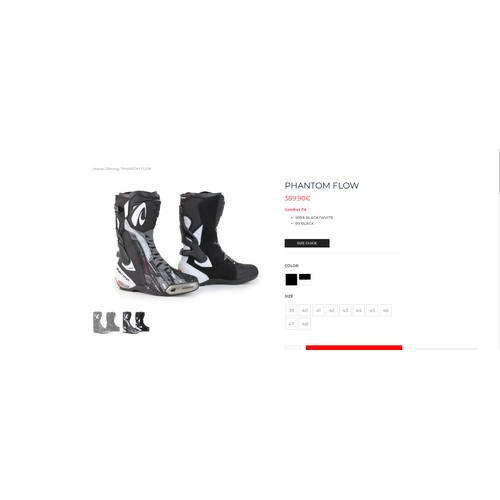 A pair of Forma Phantom Flow Black / White motorcycle boots RRP £328 size EUR 42