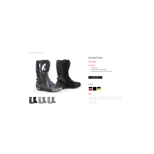 A pair of Forma Phantom Black motorcycle boots RRP £319 size EUR 44