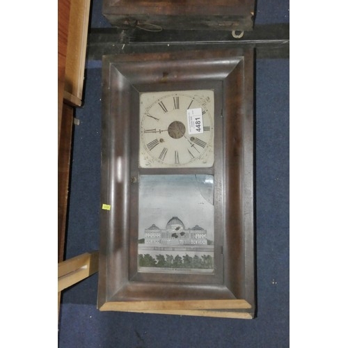 A 19th century mahogany cased American wall clock