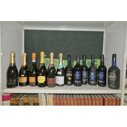 A collection of various bottles of Harveys Bristol Cream Sherry ...