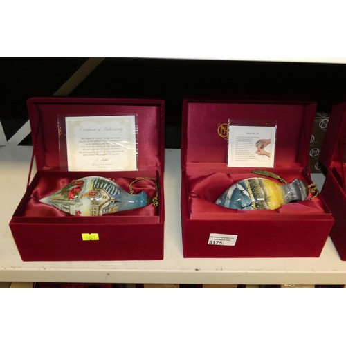 9 boxed high quality glass hanging Christmas decorations by Ne' Qwa Art ...