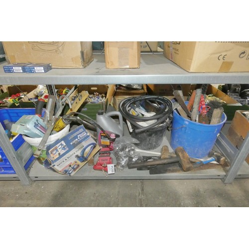 A quantity of various items including a Clarke vice, hammers, a multi ...