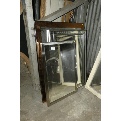 Three miscellaneous rectangular wall mirrors