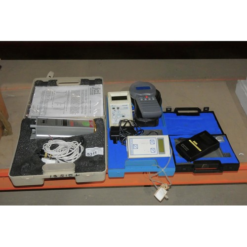 1 x John Chubb 105A voltmeter, 1 x Meterlab PHM201 pH meter, 1 x Technetix CATV service meter, 1 x C