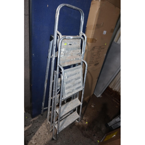2 x small aluminium step ladders