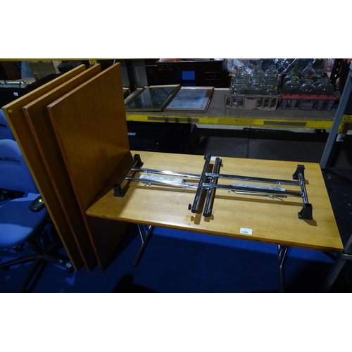 5x heavy duty wooden folding office tables approx 150*75cm