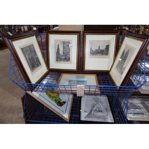 A quantity of miscellaneous pictures and frames