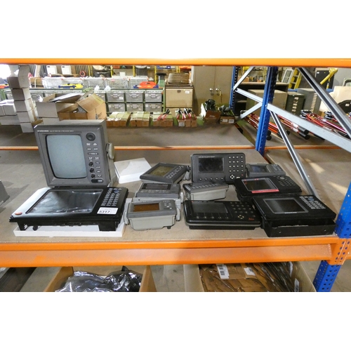 A quantity of various marine instruments by Furuno, Simrad Lowrance ...