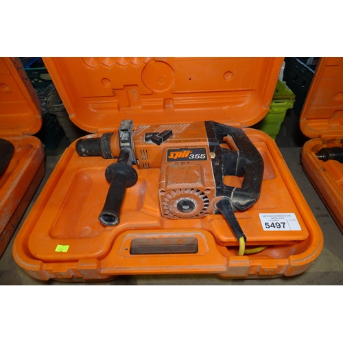 1 x Spit 355 hammer / breaker drill 110v with an orange plastic carry case