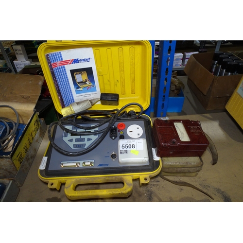 1 x Metrotest PAT tester 110v and 1 x vintage Megger tester