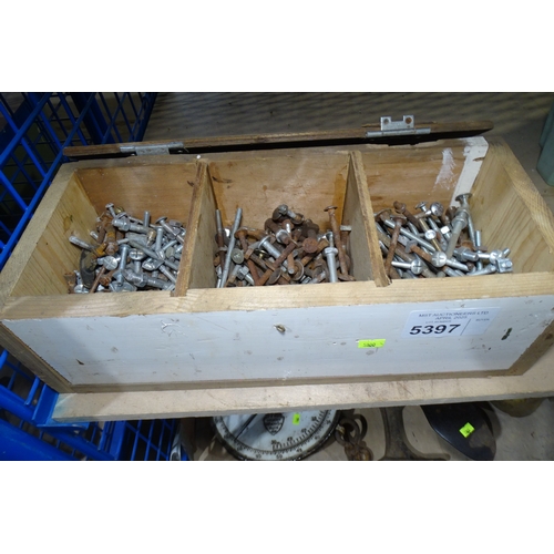 1 x box containing a quantity of various nuts / bolts