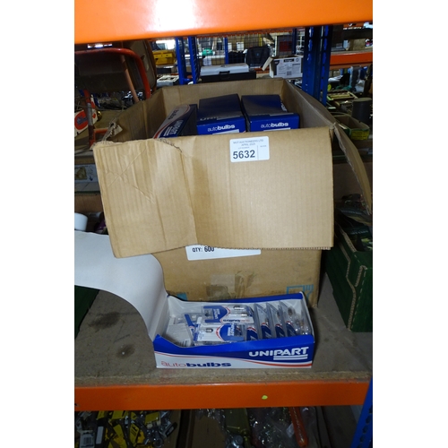 1 box containing a quantity of Unipart auto bulbs (mainly 12v side ...