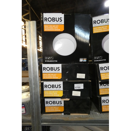 4 x Robus Golf 15w LED CCT bulkhead lights