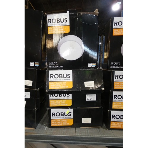 4 x Robus Golf 15w LED CCT bulkhead lights