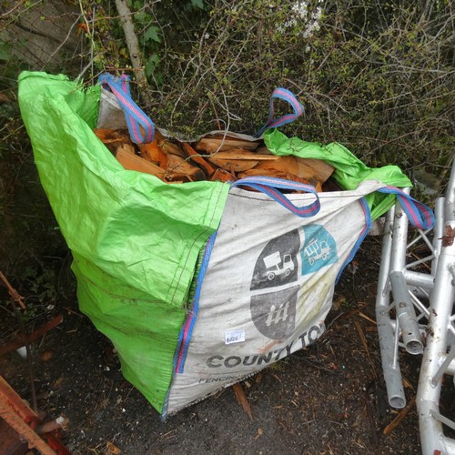1 x dumpy bag containing a quantity of wood offcuts