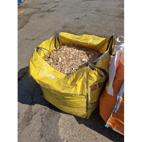 1 x dumpy bag containing a quantity of wood mulch