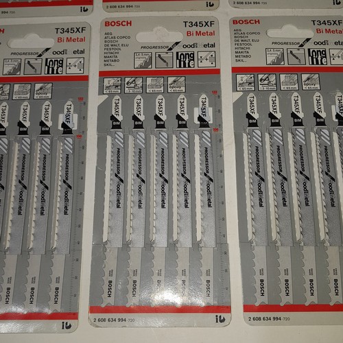 8 x packs Bosch T345XF bi metal jigsaw blades (5 blades in each pack ...