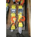 2 x ex-MOD Spanset load lashing ratchet straps type LC:5000daN 2.88m