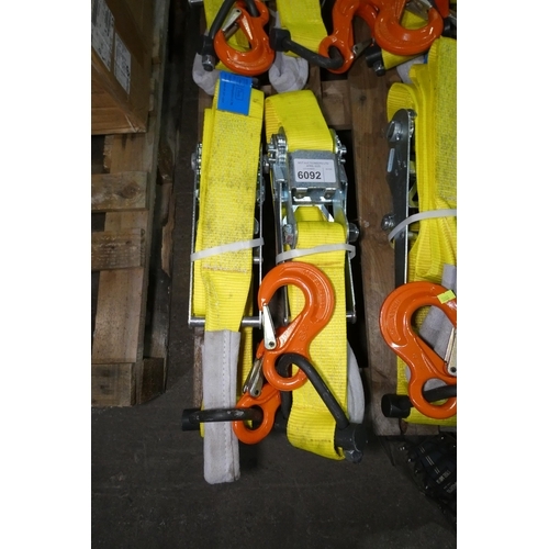 2 x ex-MOD Spanset load lashing ratchet straps type LC:5000daN 2.88m