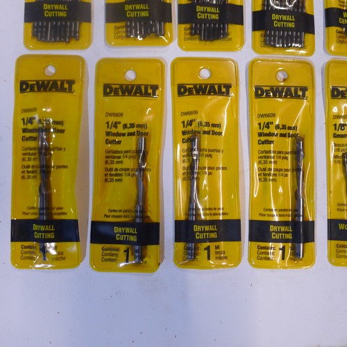 14 x packs of various Dewalt cut out tool bits (1/4 and 1/8 inch shanks ...