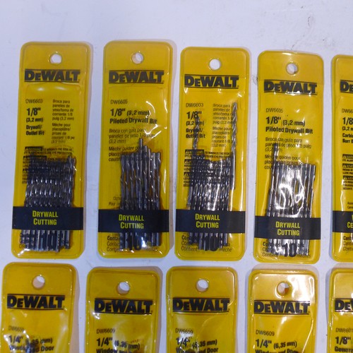 14 x packs of various Dewalt cut out tool bits (1/4 and 1/8 inch shanks ...