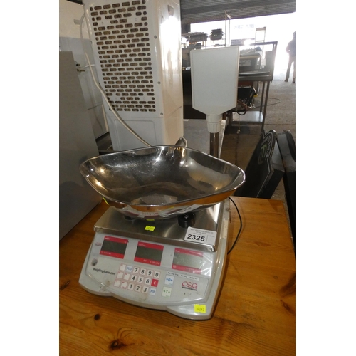 A set of electric scales by CSG type A31P30DTCS - trade. TESTED WORKING
