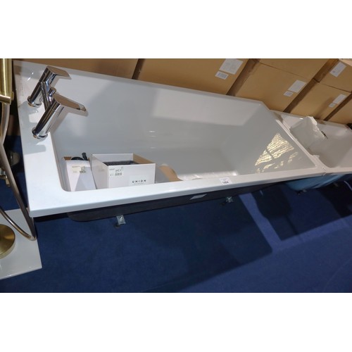 1 x Union Qube single ended ROCK white bath approx 1800mm long x 800mm ...