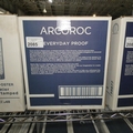 An unused box of 48 CE stamped pint glasses by Arcoroc type Headbooster
