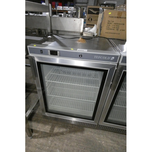 A commercial counter height display freezer by Tefcold type UF200VGS-P ...
