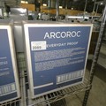 An unused box of 48 CE stamped pint glasses by Arcoroc type Headbooster