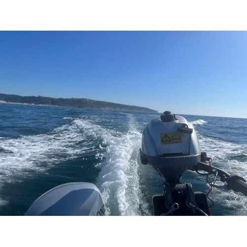 A blue & white Bonwitco-With 15ft boat including a single axle boat ...