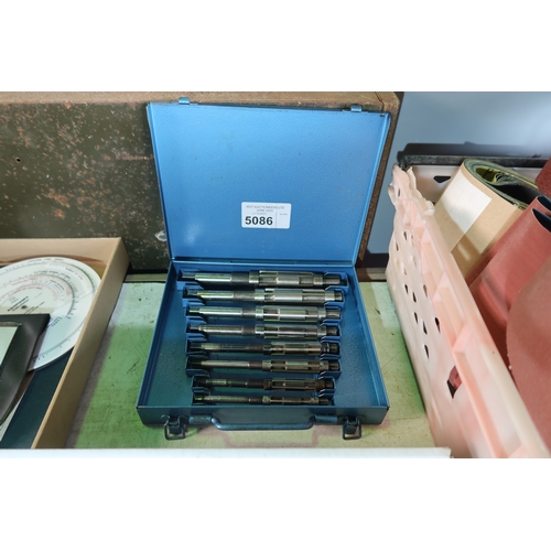1 x blue metal box containing a set of 8 x adjustable reamers