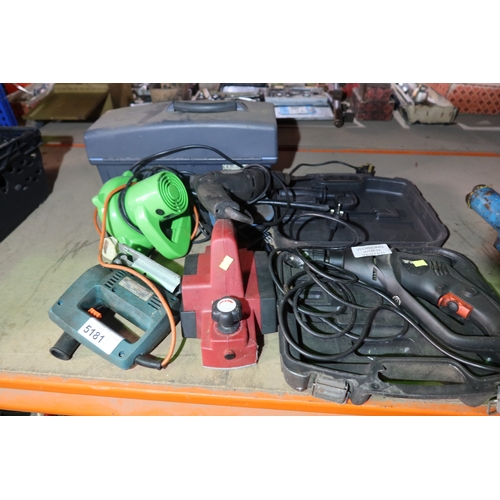 A quantity of various 240v power tools including 2 x drills, a power ...