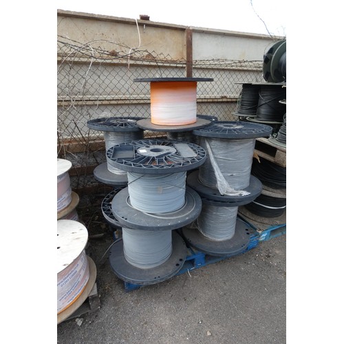 1 pallet containing 8 x drums of cable by Draka and 1 x drum of cable ...