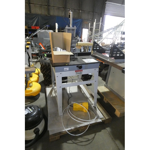 1 x Trade Series over arm router phenolic table with foot pedal ...