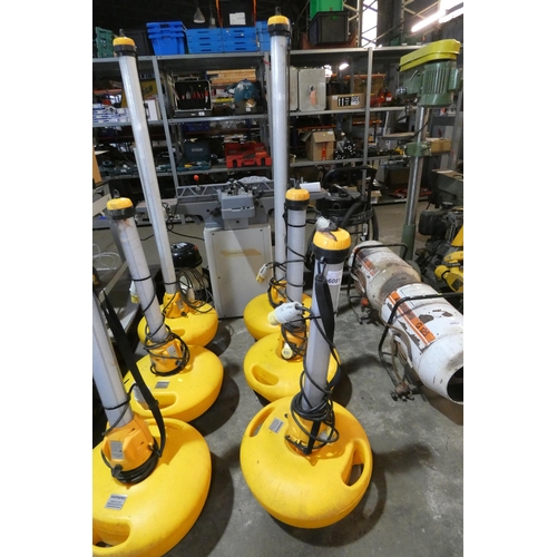 3 x Defender Uplight V2 site work lights 110v (2 x 18w and 1 x 36w)