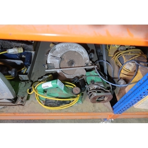 3 x Hitachi power tools comprising 1 x power plane 110v, 1 x circular ...