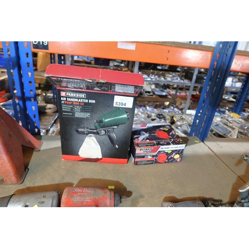 1 x Pneumatic air sandblaster gun by parkside and 1 x 12v Oil pump by ...