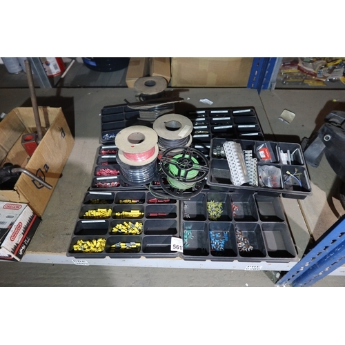 A quantity of various automotive electrical consumables to include wire ...