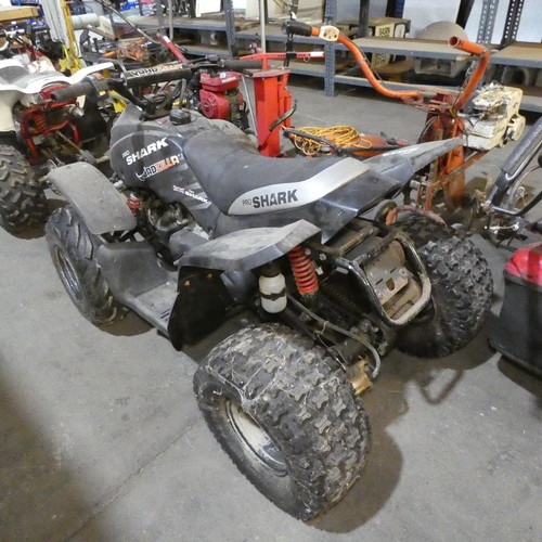 1 x Quadzilla Pro Shark petrol engine quad bike - Does not start, cc ...