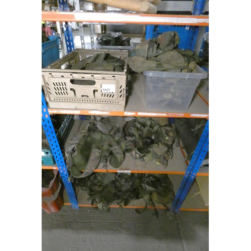 A quantity of various ex MOD webbing and bags etc - contents of 1 bay/3 ...