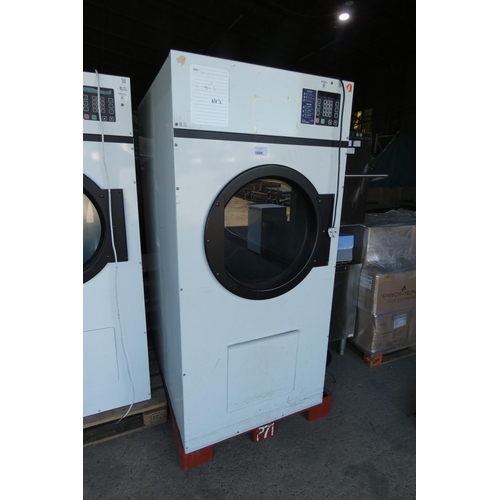 A large capacity commercial tumble dryer by JLA max 22.7kg min 11.4kg ...
