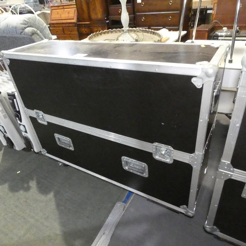A large mobile flight case approx 121x38x94cm