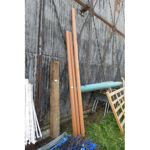 3 x various lengths of 4" brown soil pipe