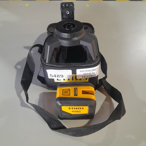1 x Ethos Green Cross laser level model 4080, 1 x magnetic tripod base ...