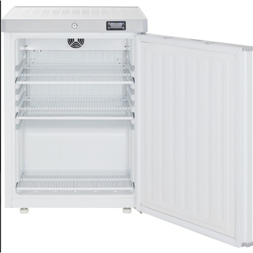 An unused boxed 200lt under counter commercial stainless steel fridge ...