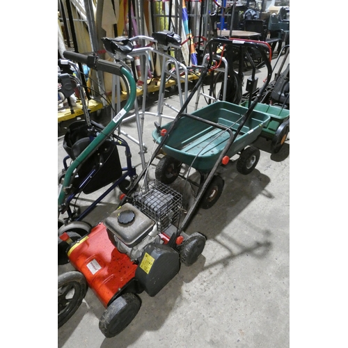 1 x Eckman lawn slitter /aerator with a pull start petrol engine