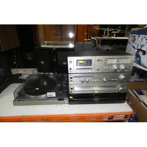 5x stereo separates including Panasonic SL-H304 turntable, Cassette ...