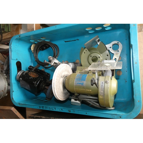 1 box containing 2 x bench grinders - both 240v