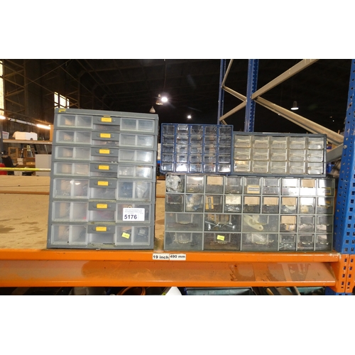 4 x various multidrawer parts storage cabinets containing a quantity of ...